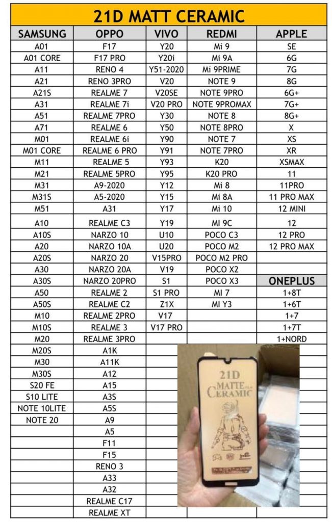 21D Ceramic Matte Tempered Glass | Cell To Phone